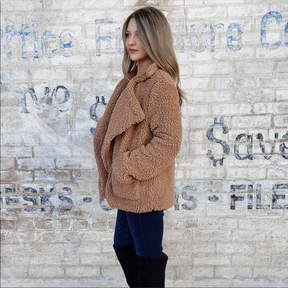 Sherpa Oversized Teddy Coat - Gem